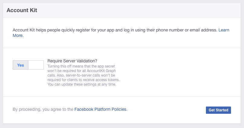 Account Kit - Setup | air native extensions